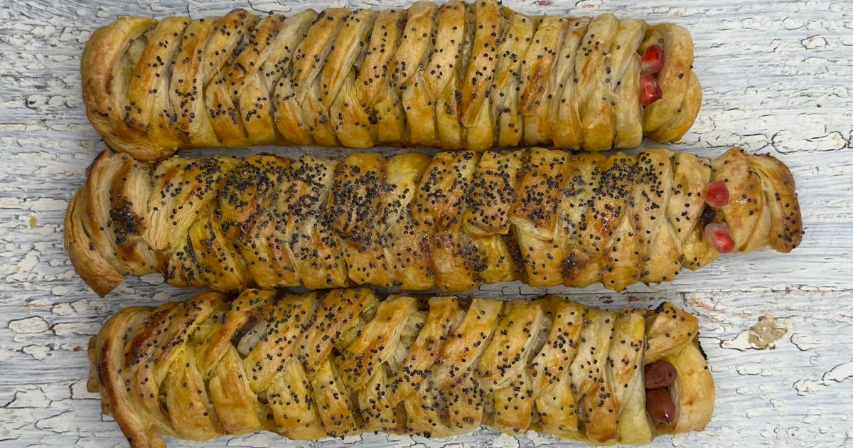 Recipe for "Mummy" Mince Pies: Curried Beef & Sweet Potato Sausage ...