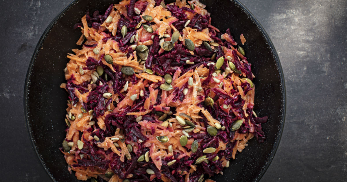 Recipe for Grated Carrot & Beetroot Salad with Pomegranate & Yogurt ...